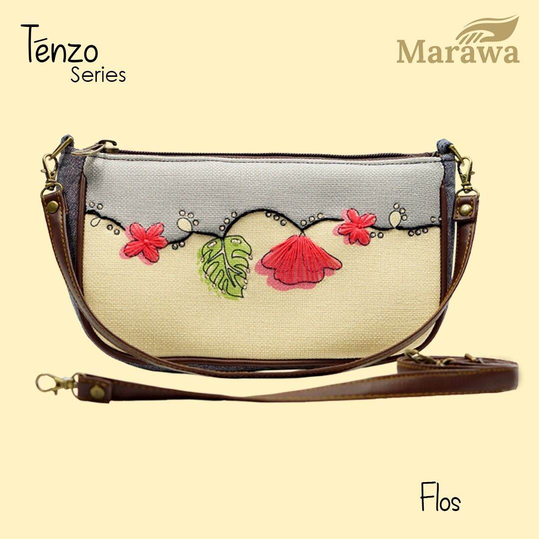 Tas Selempang Tas Bahu Wanita Kanvas Tenzo Ori Marawa Handmade | Lazada ...