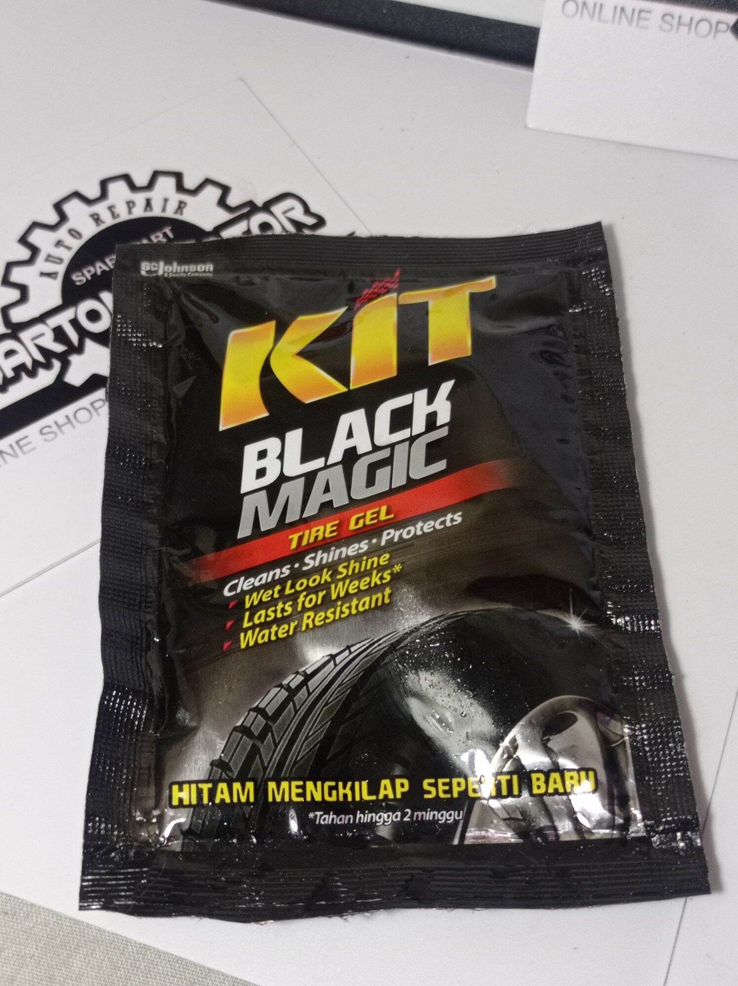 KIT BLACK MAGIC Pengkilap dan Penghitam Ban 32 ml Sachet | Lazada Indonesia