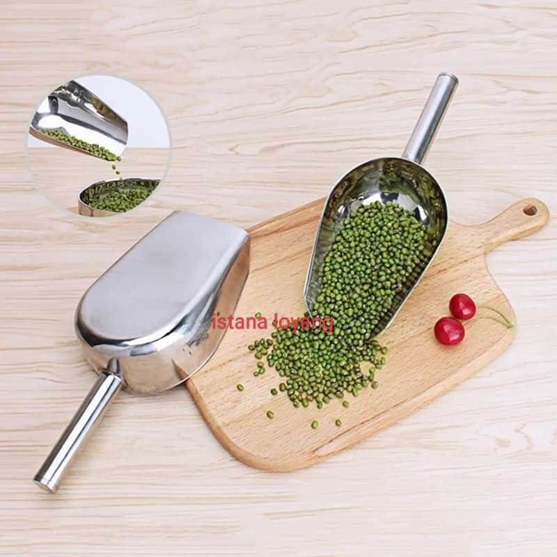 Sendok Es Batu Stainless Tebal Serok Es Skop Serokan Biji Kopi Dan ...