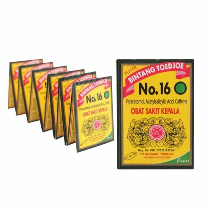 BINTANG TOEDJOE NO.16 OBAT SAKIT KEPALA ISI 12 / BINTANG 7 PUYER 16 ...