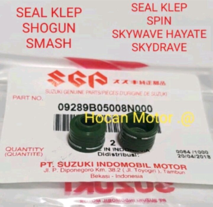 SIL SEL SEAL KLEP SEAL VALVE STAM SMASH SHOGUN 125 SHOGUN SP FL ARASHI ...