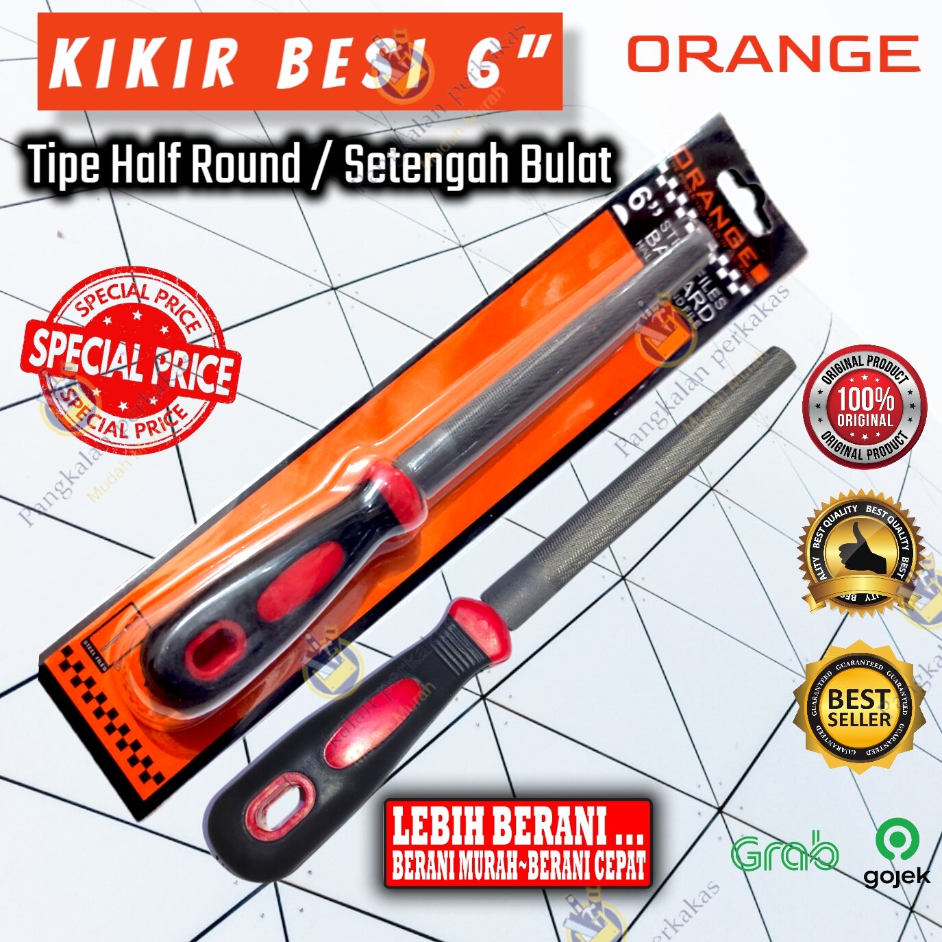 KIKIR BESI SETENGAH BULAT HALF ROUND 8 INCI | Lazada Indonesia