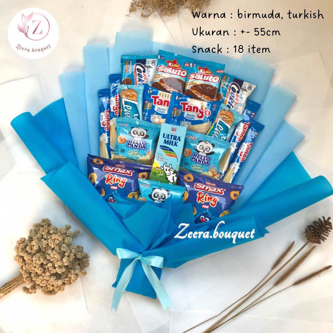 (B16) Buket snack/bucket snack/snack bouquet [INCLUDE packing + kartu ...