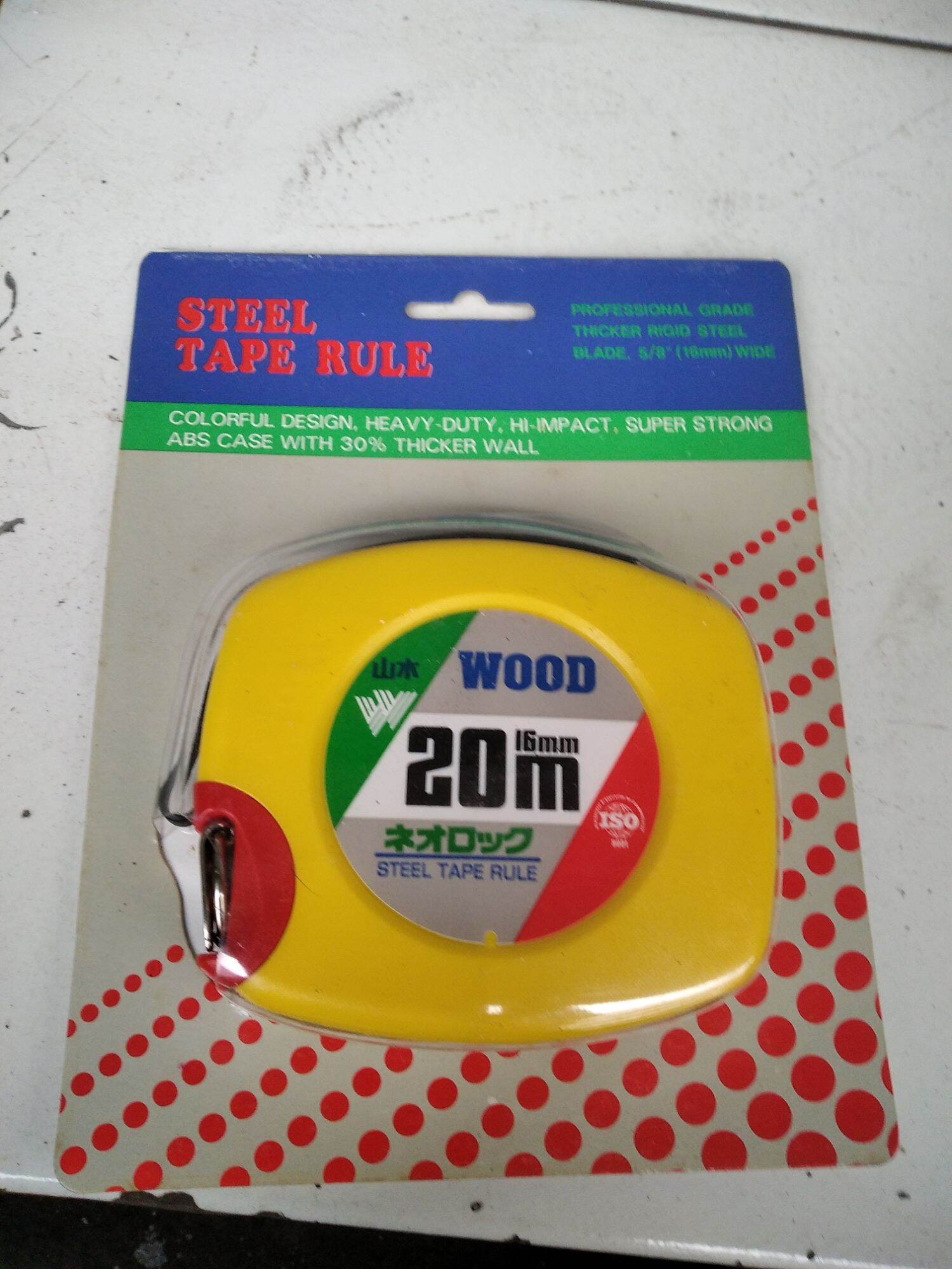 Meteran Roll Pita Baja 20 Meter wood Made In taiwan Original | Lazada ...