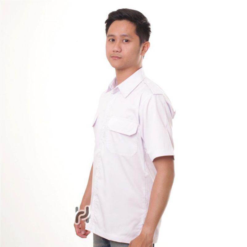 Baju pdh putih pria terbaru lengan panjang dan pendek seragam pdh putih ...