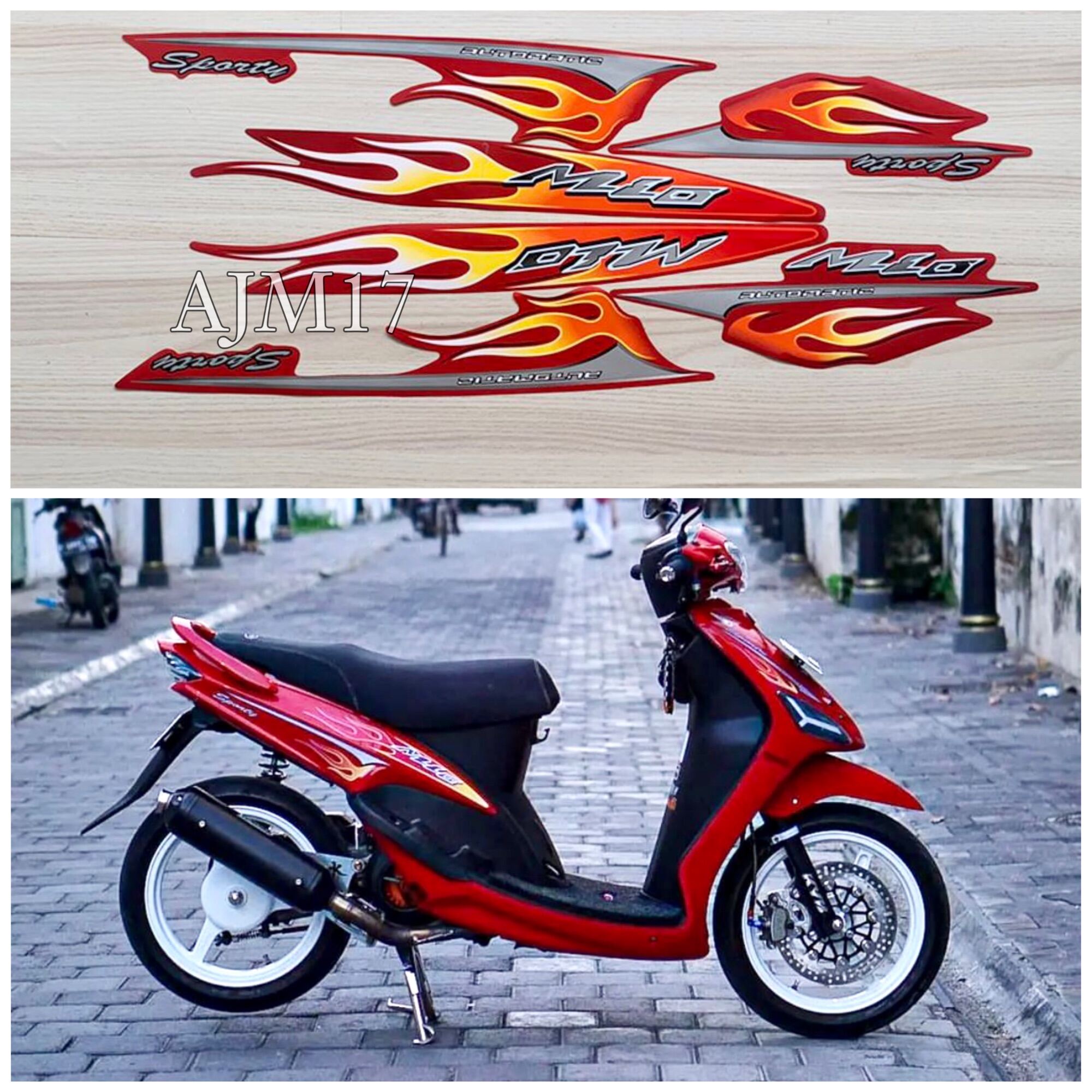 STIKER STRIPING MIO SPORTY 2006 MERAH | Lazada Indonesia