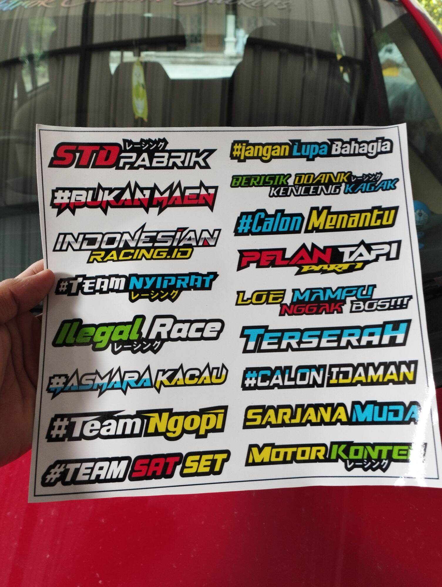 STICKER PACK RACING STICKER VARIASI MOTOR STICKER HELM STICKER VIR ...