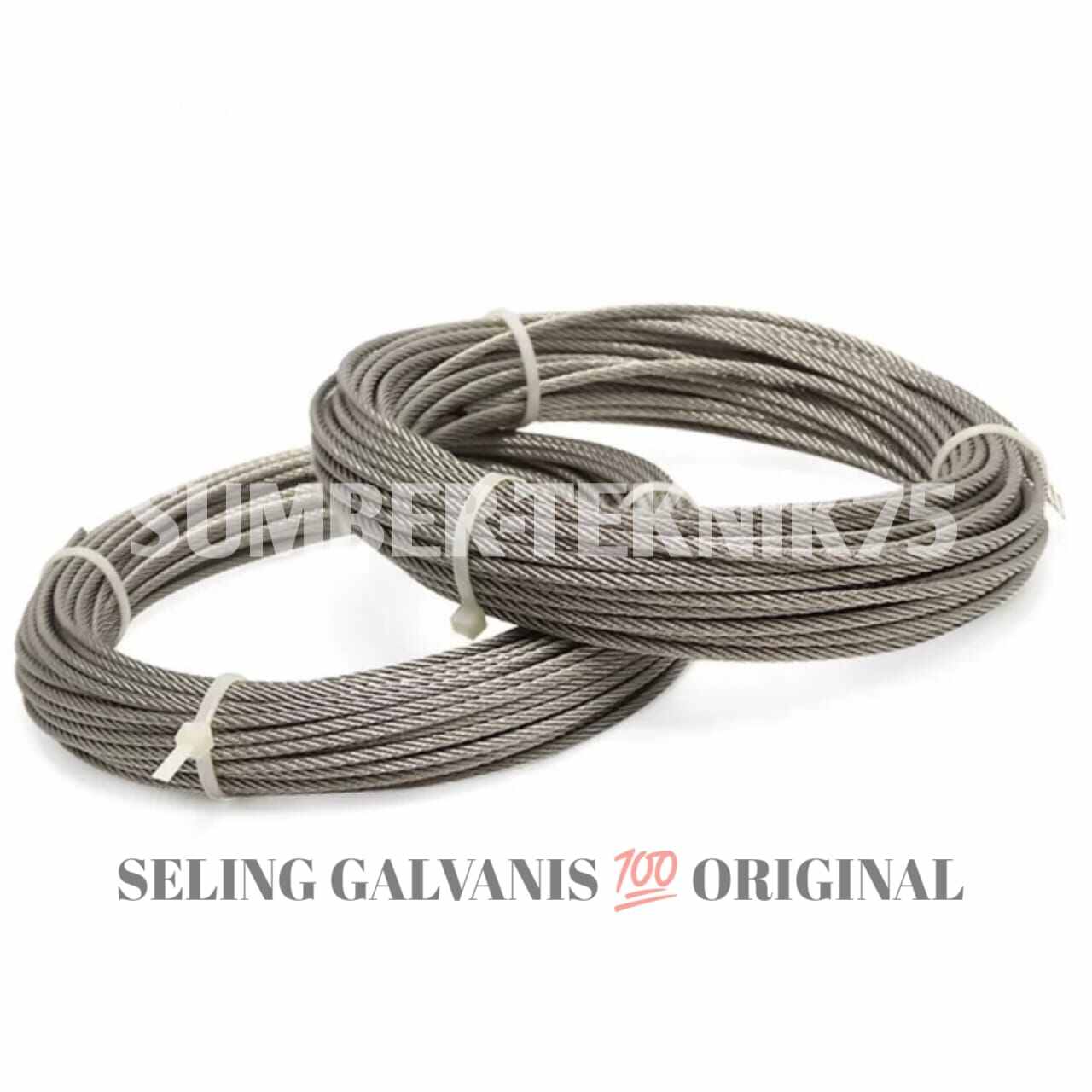 Tali Sling Baja Galvanis 5 mm Kawat Seling Galvanis Wire Rope | Lazada Indonesia