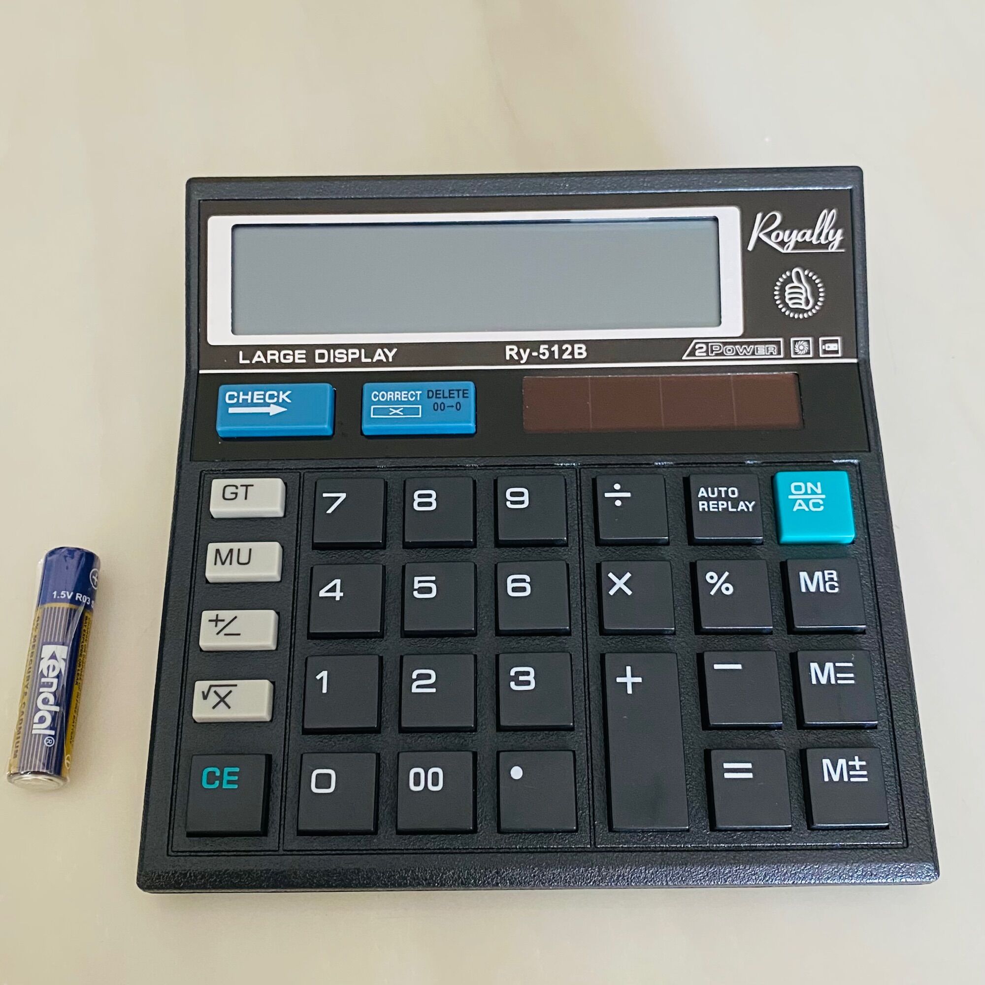 Rotally 512B kalkulator meja 12 Digit / Check and Correct / Solar and ...