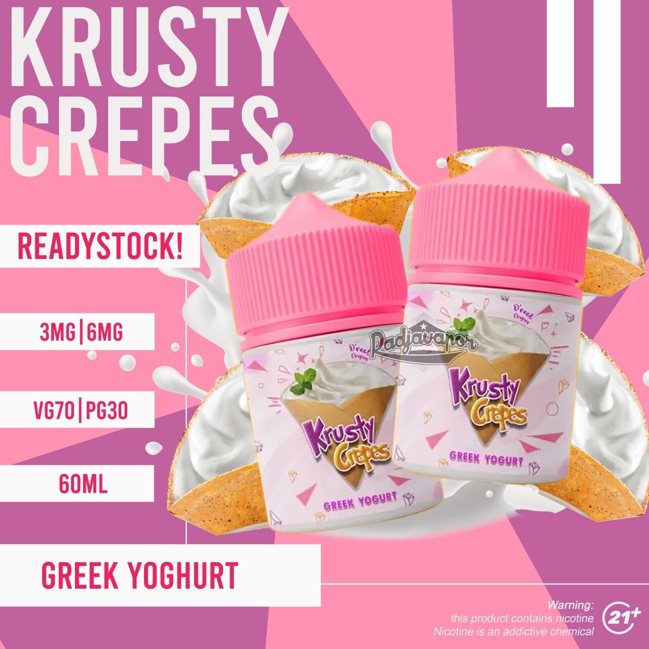 Freebase Krusty Crepes V3 Yoghurt 60ml 3n6mg | Lazada Indonesia