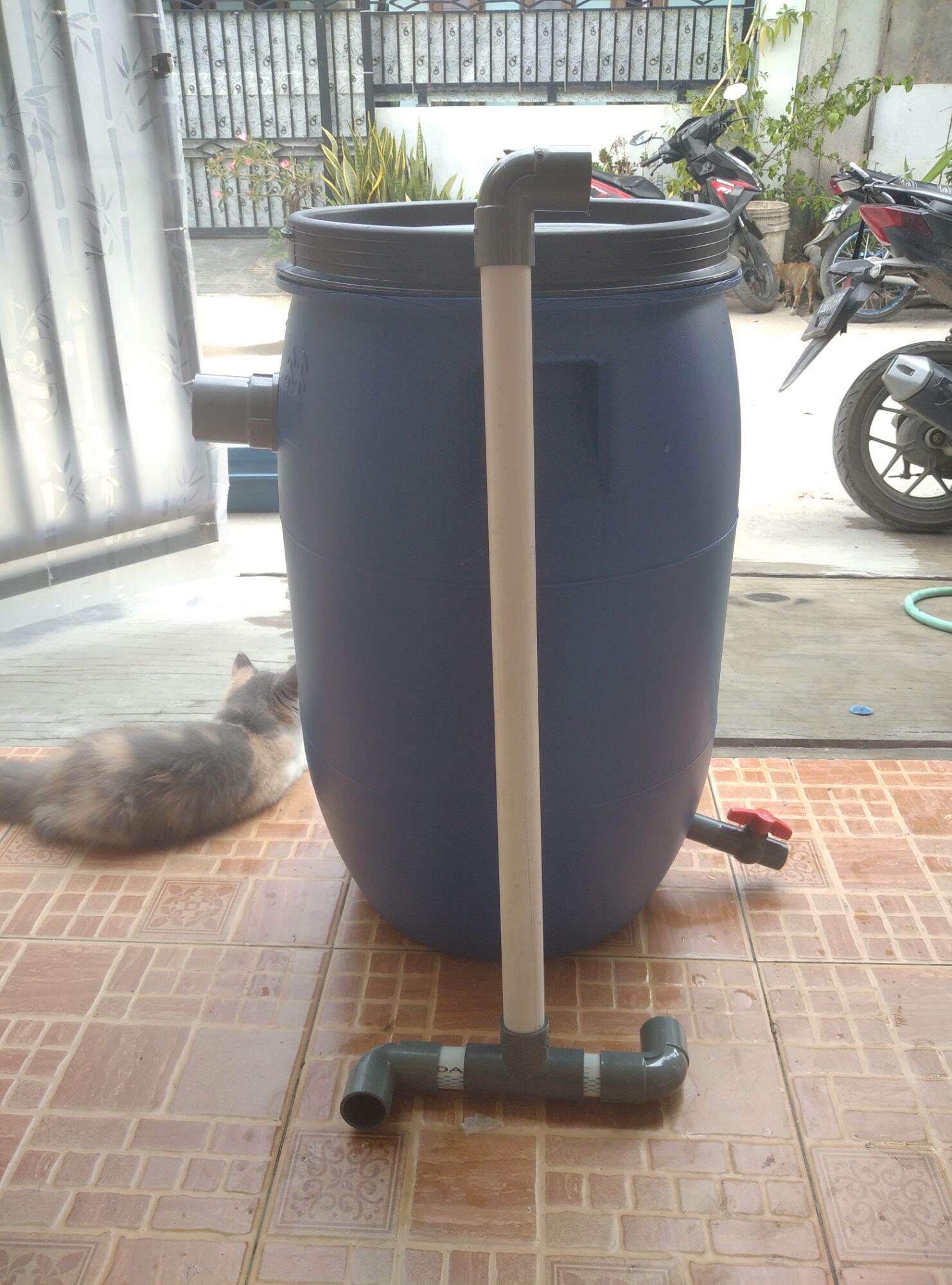 ember bio filter tong kolam ikan koi uk 60L input 1 inch output 1.5 ...