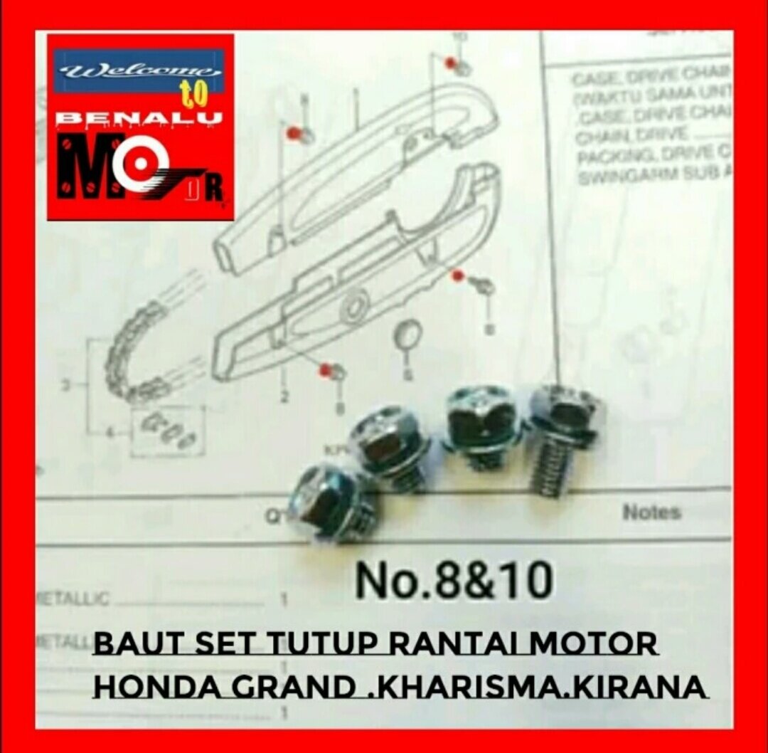 baut set tutup rantai motor honda grand | Lazada Indonesia