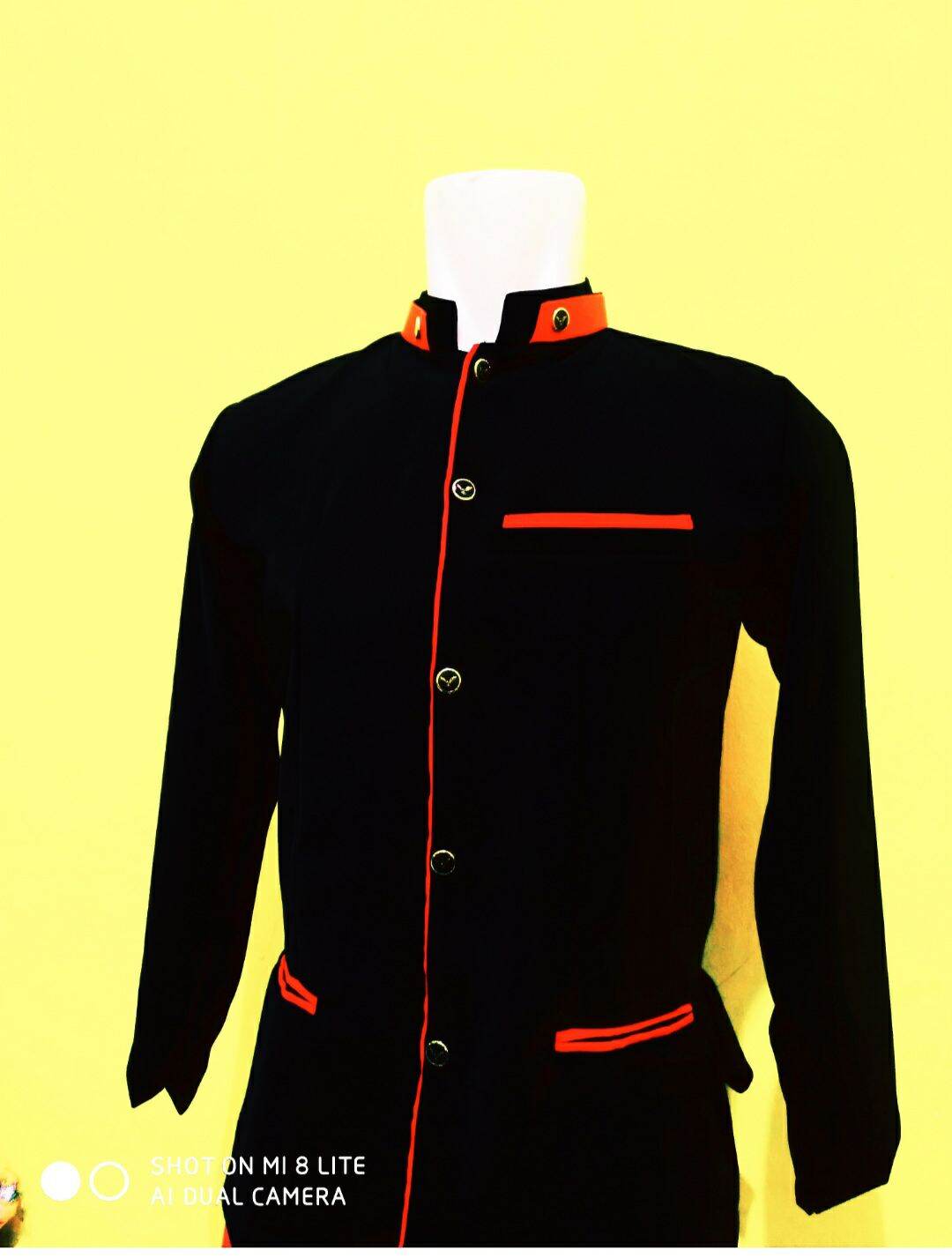 jasko modern hitam lis merah polos | Lazada Indonesia