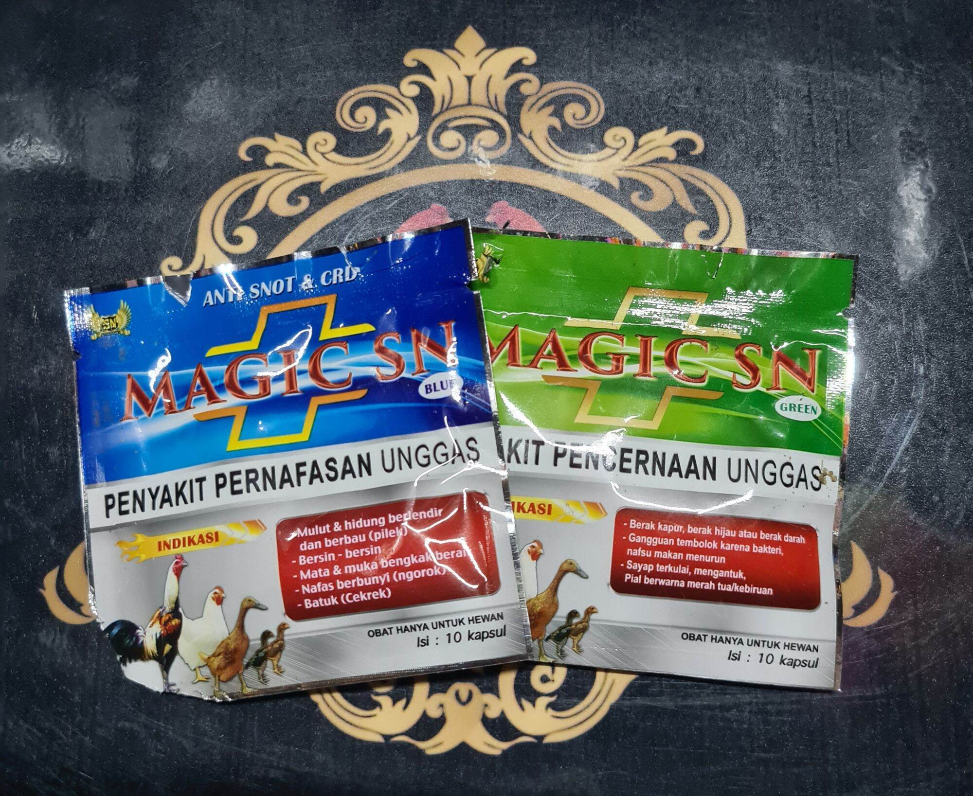 2BKS MAGIC SN BIRU DAN HIJAU obat ayam burung merpati sakit radang ...