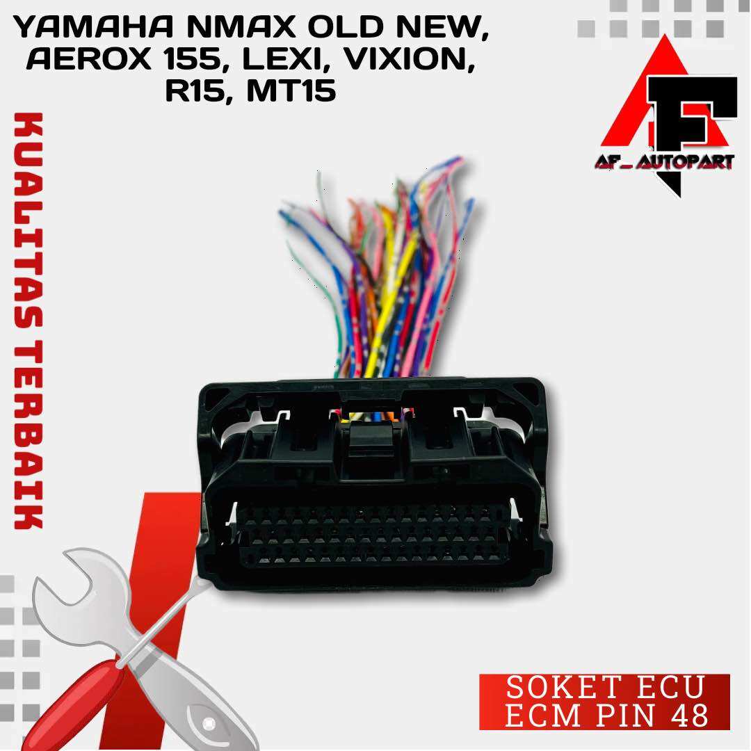 Kabel soket socket ecu ecm pin 48 yamaha nmax old new aerox 155 vva ...