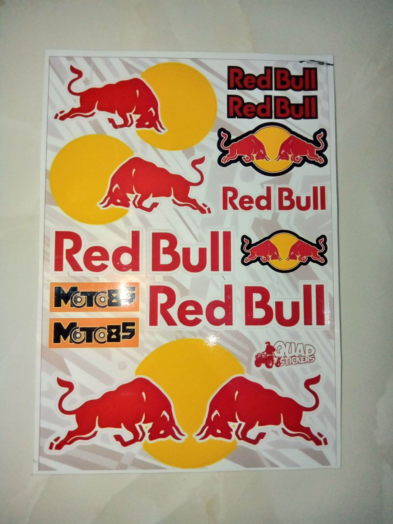 stiker helm, motor red bull set 1 lembar,model print | Lazada Indonesia