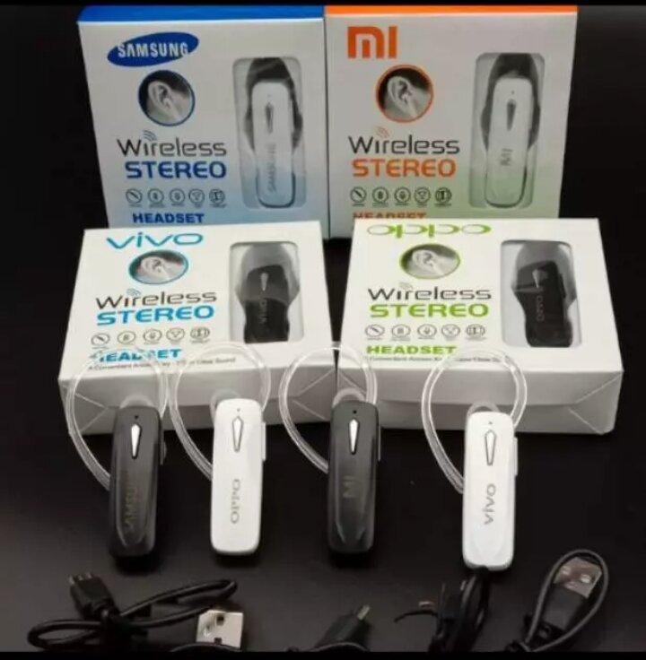 Headset bluetooth Brand Branded With Mic Good Product Bagus Mono ...