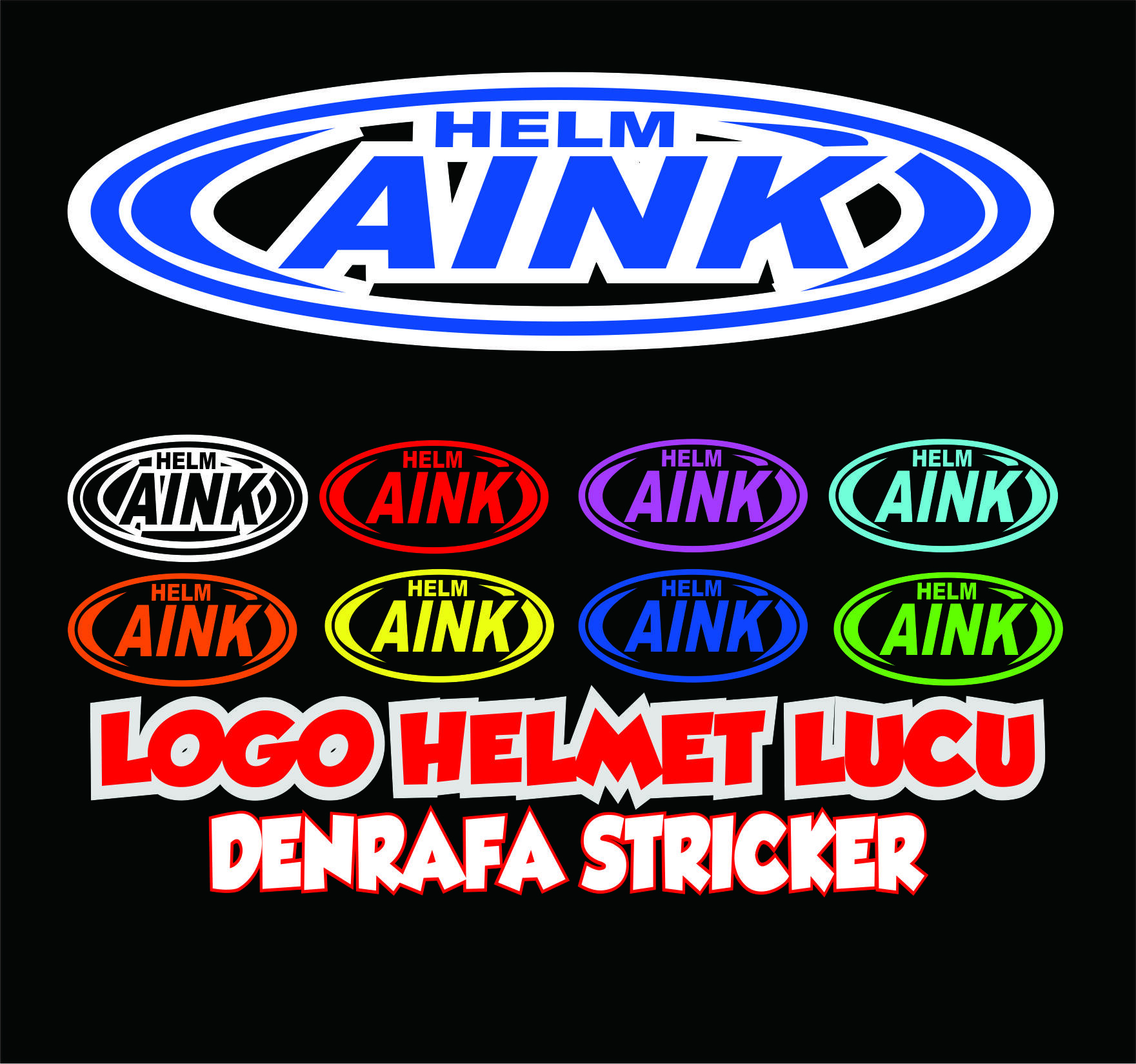 LOGO CUTTING STICKER LUCU UNTUK HELMET | Lazada Indonesia