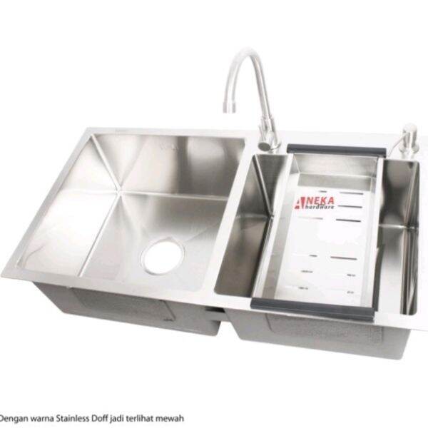 KITCHEN SINK 8245 EXCLUSIVE INOBE GOLDEN HAND PAKET KOMPLIT KRAN PIPA ...