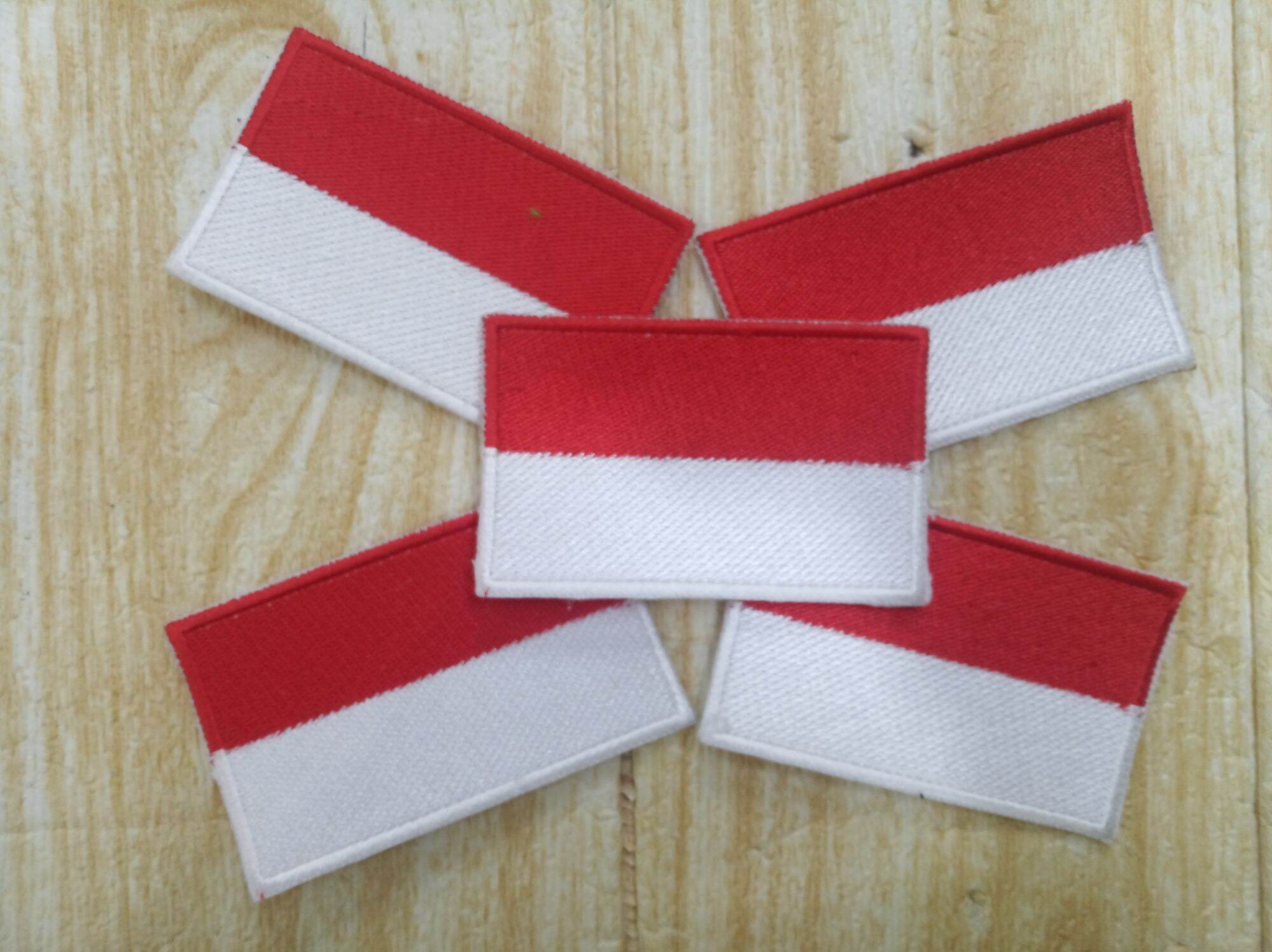 Bendera Indonesia/ Patch Bordir/Bordir Bendera Merah putih | Lazada ...