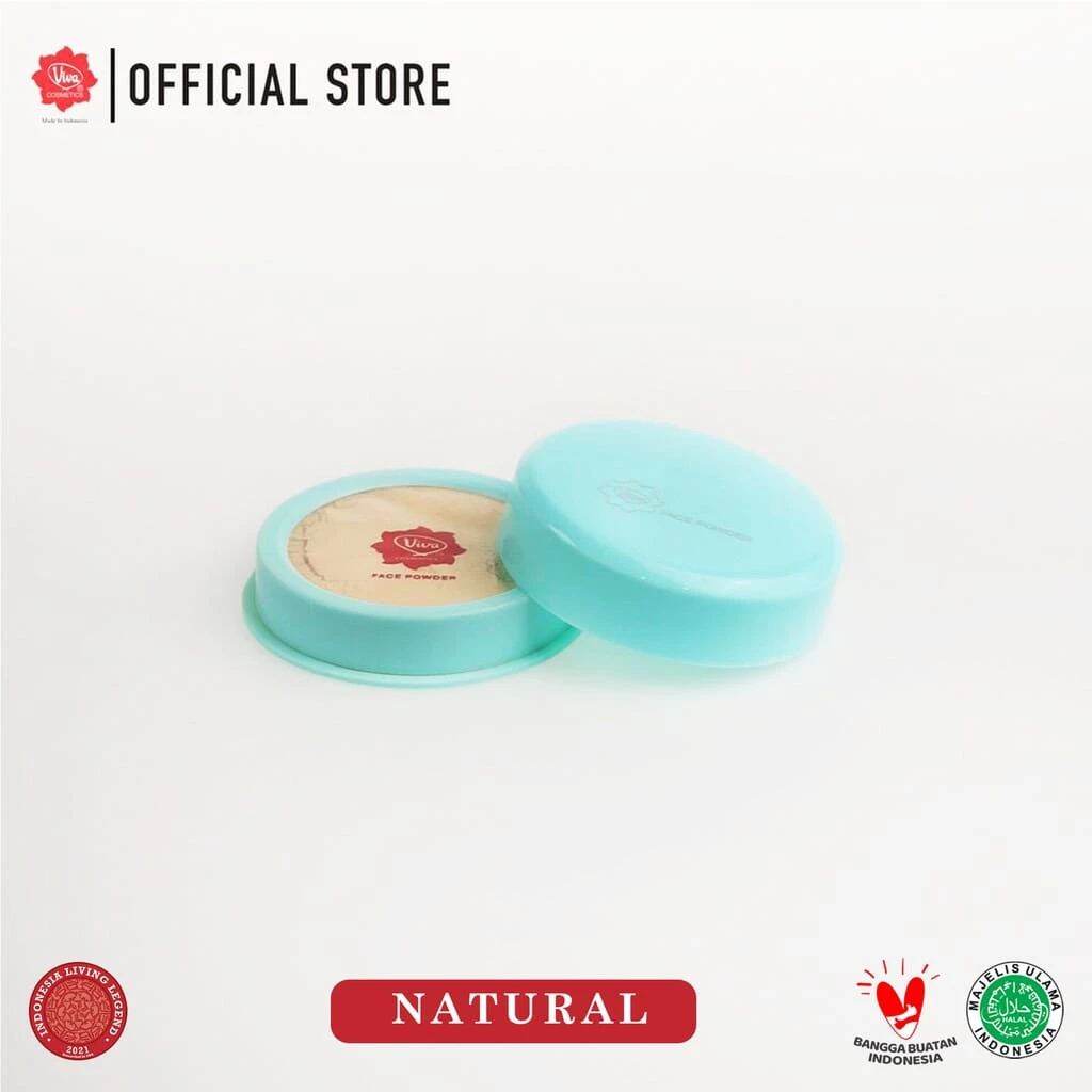 VIVA face powder bedak doos hijau tabur 25 gr - viva bedak mini ...