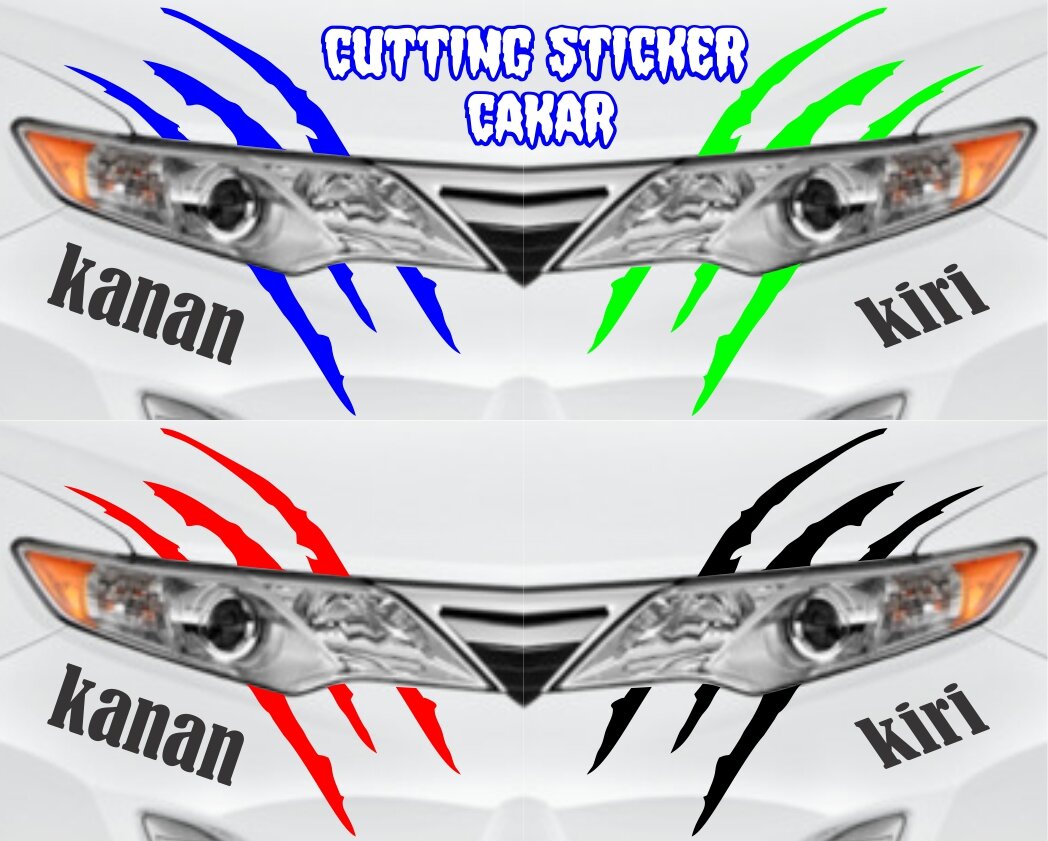 cutting sticker mobil,sticker cakar headlam mobil,sticker cutting motor ...