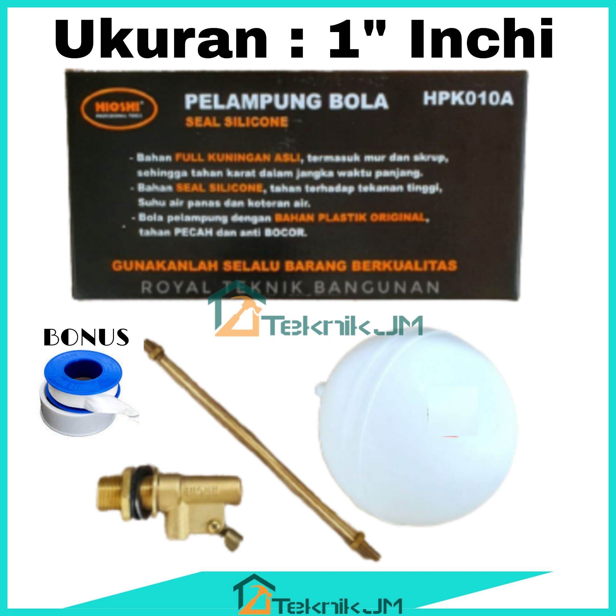 Pelampung Bola Kuningan Premium Hioshi 1 Inchi - Torent Air Otomatis ...