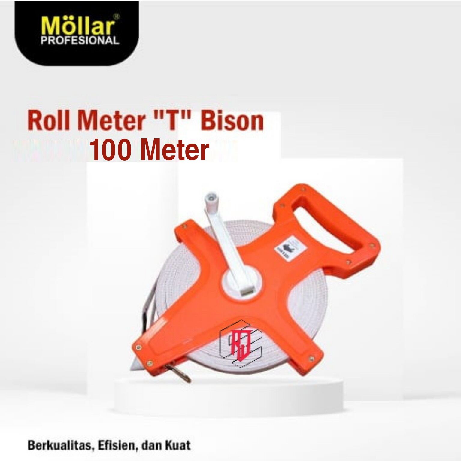 BISON rol meter T tancap tanah meteran gulung 100 meter body fiber | Lazada Indonesia