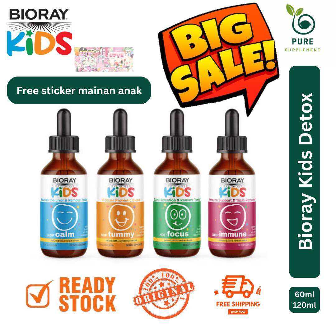 Bioray Kids NDF Tummy Happy Calm Focus Immune 60ml 120ml Probiotik Anak ...