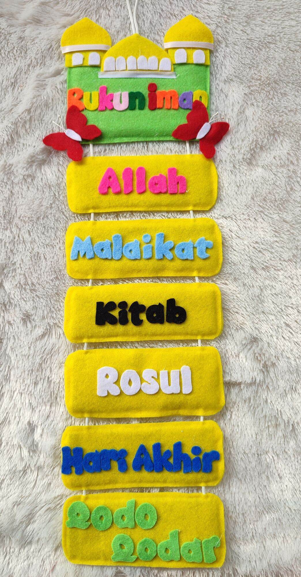 Gantungan Rukun iman dan rukun islam kubah mesjid Rine handmade 3 | Lazada Indonesia