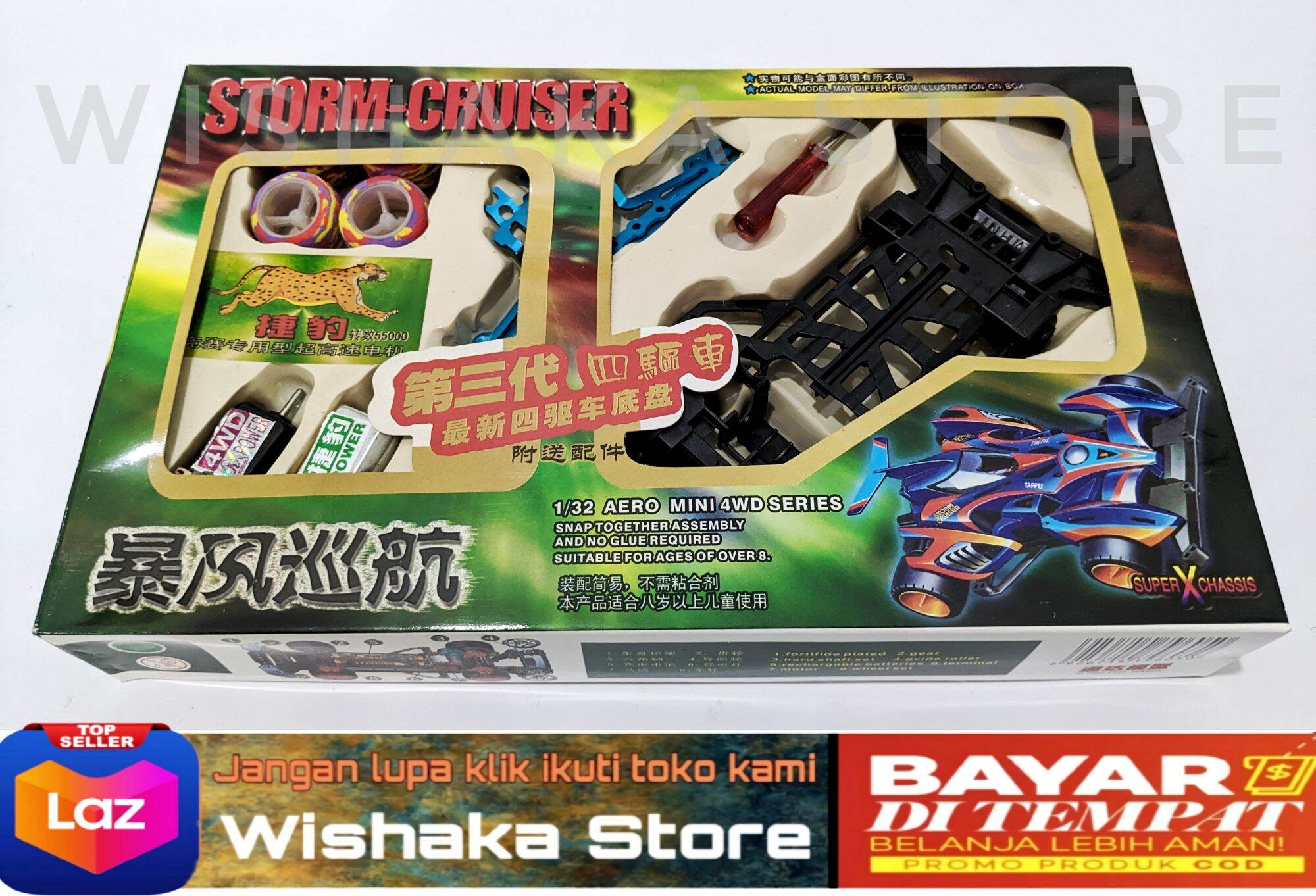 Tamiya Mini 4wd Rakitan / Mini 4wd Storm Cruiser bonus 2 Dinamo ...