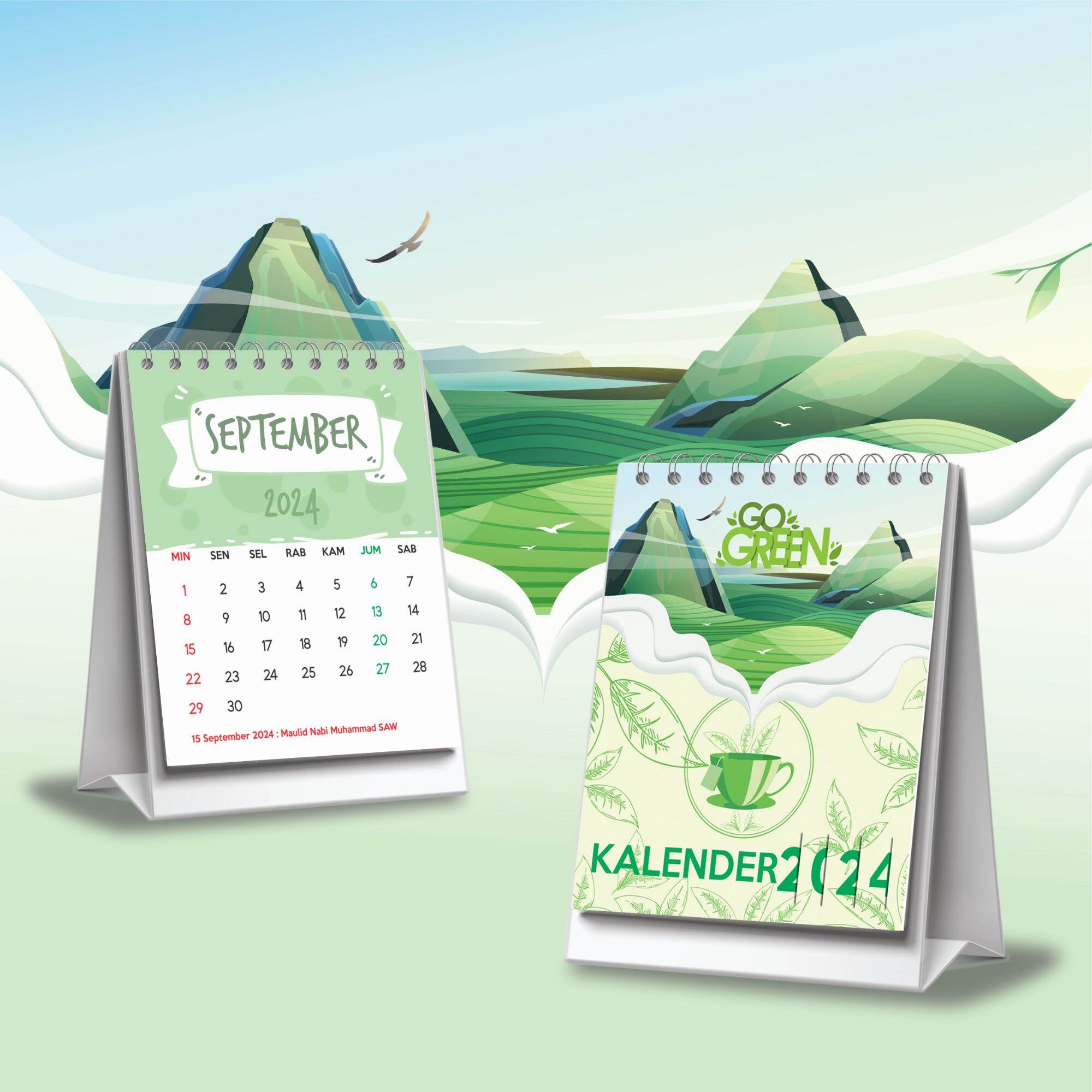 Kalender 2024 mini kalender meja calendar duduk | Lazada Indonesia