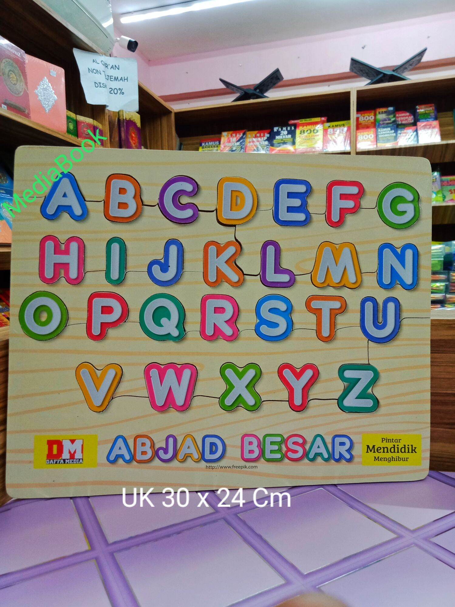 Puzzle/Pazel/Puzle Kayu Permainan Bongkar Pasang Abjad Besar | Lazada ...