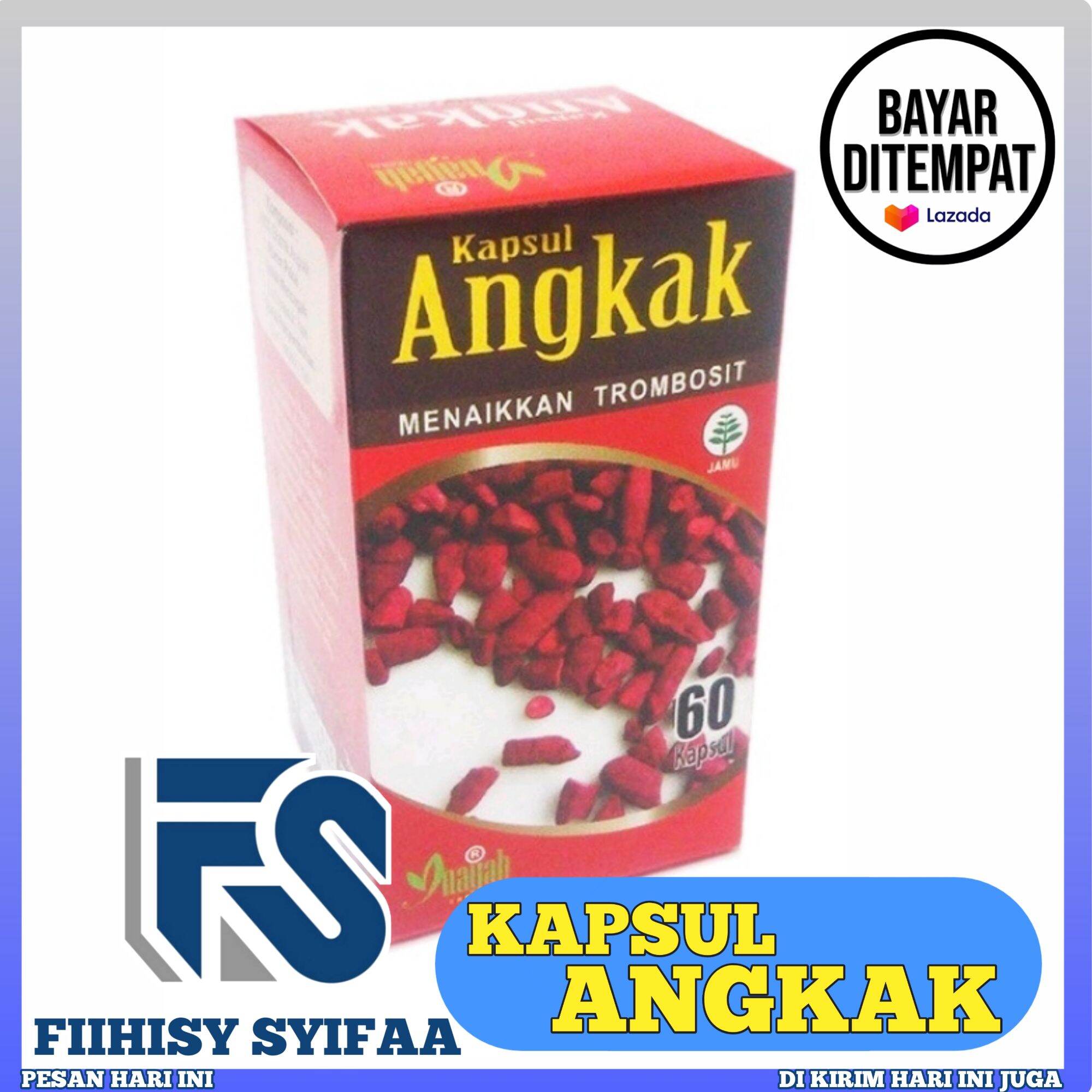 (COD) Kapsul Angkak Beras Merah Meningkatkan Trombosit Isi 60 kapsul ...