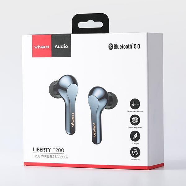 VIVAN Headset Bluetooth Liberty T200 TWS Earphone Wireless Earbuds ...
