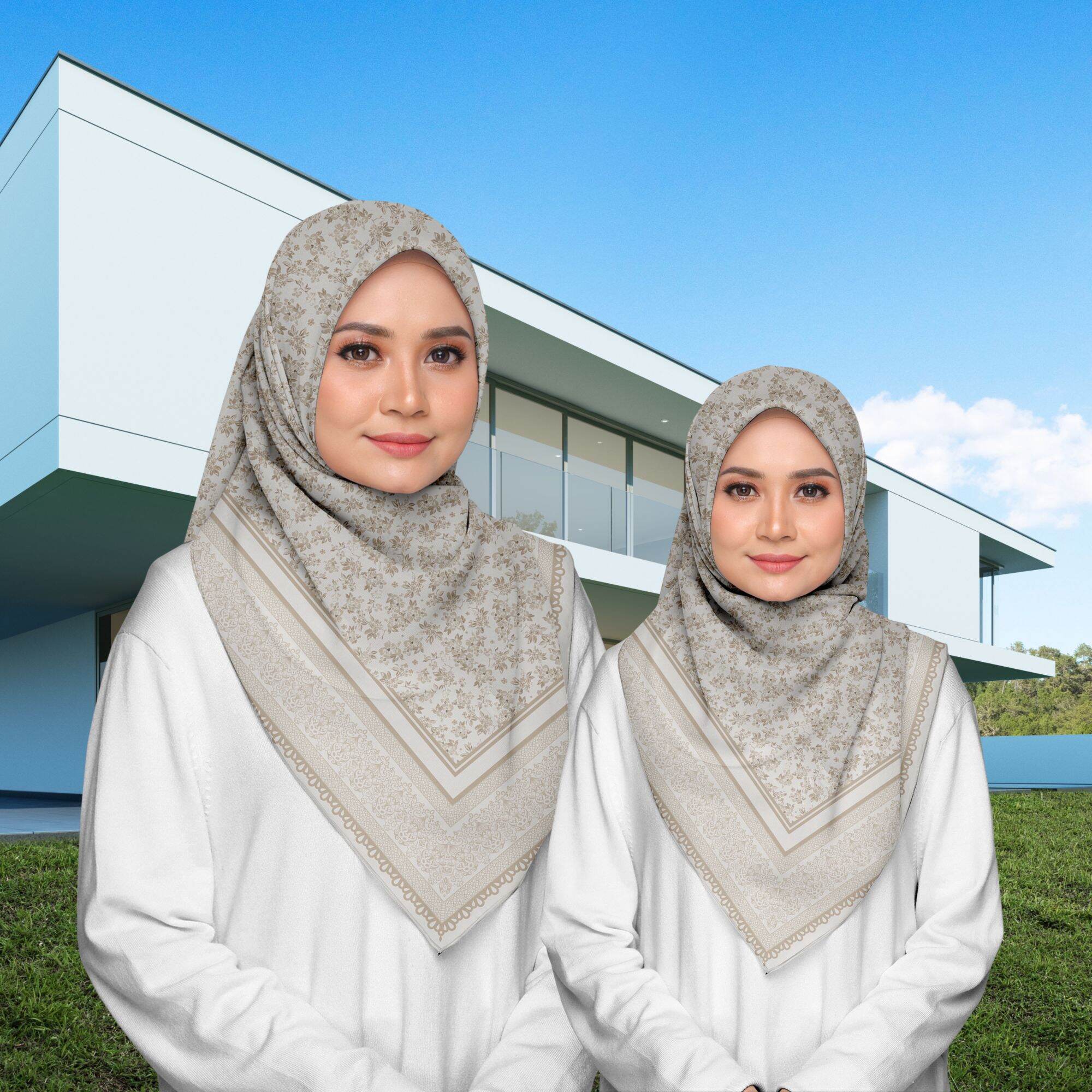Hijab Segi Empat Model zera series Terbaru Kerudung Voal Motif Premium ...