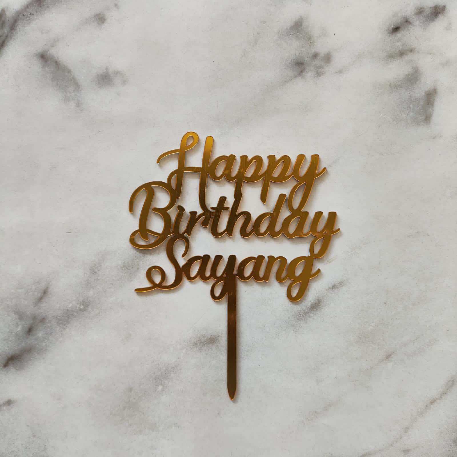Topper Kaca HAPPY BIRTHDAY SUAMIKU ISTRIKU SAYANG / Topper Happy ...