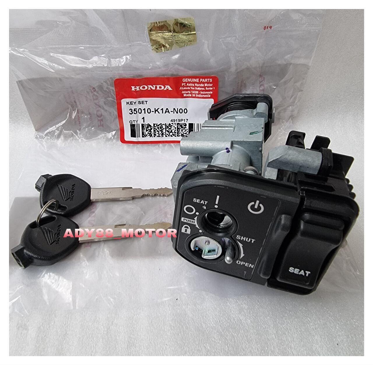KUNCI KONTAK / SWITCH ASSY BEAT 2020 ORIGINAL HONDA 35010-K1A-N00 ...