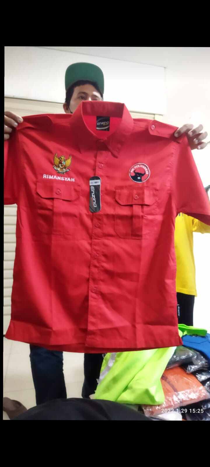 kemeja partai PDIP PDI Perjuangan merah | Lazada Indonesia