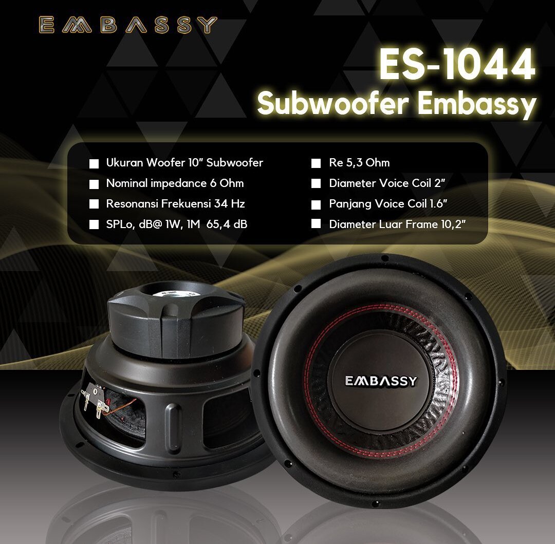 Subwoofer Embassy 1044 Subwoofer Embassy 10 inch Double coil | Lazada ...