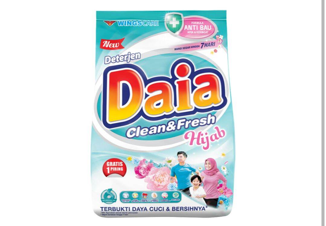 Daia Deterjen Bubuk Putih / Clean Fresh Hijab / Softener Violet / Softener Pink 800g | Lazada ...