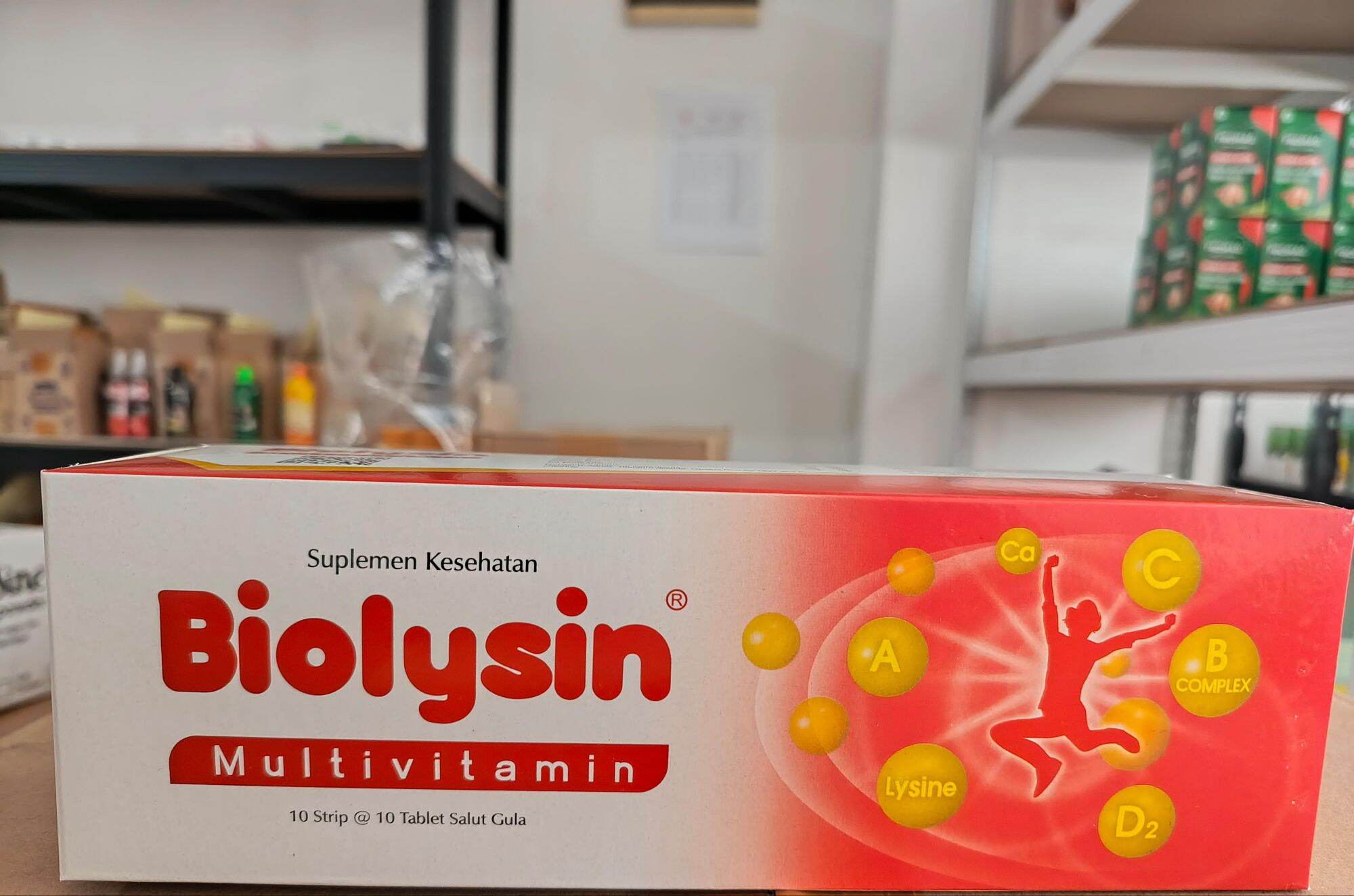 Biolysin multivitamin dragee untuk dewasa&anak 1 strip isi 10 tablet ...