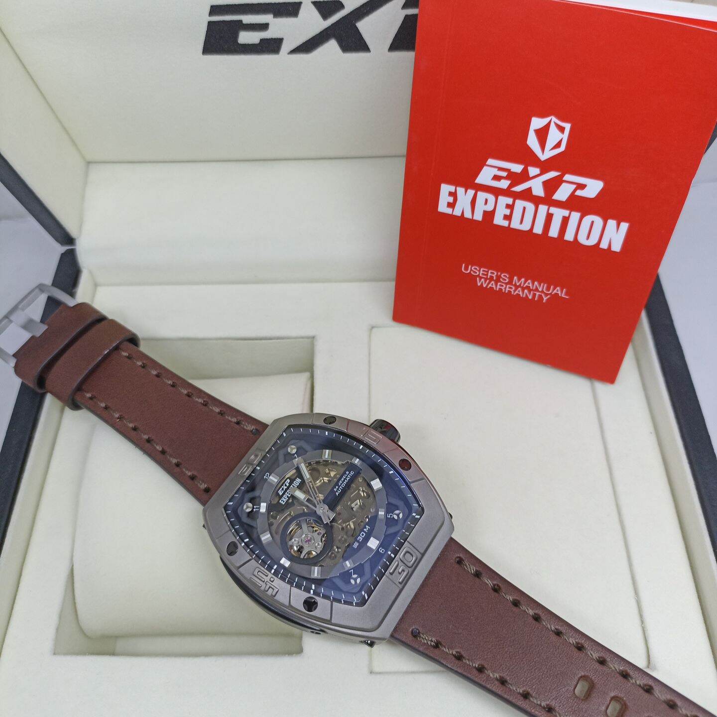 JAM TANGAN KULIT PRIA EXP EXPEDITION E6800 ORIGINAL BERGARANSI | Lazada ...
