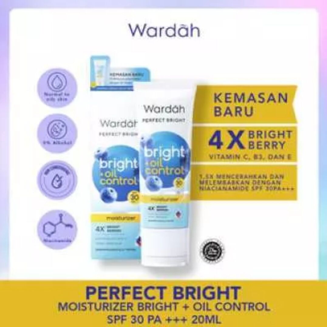 Wardah Perfect Bright Moisturizer SPF 30 (Strip Kuning) 20ml - Pelembab ...