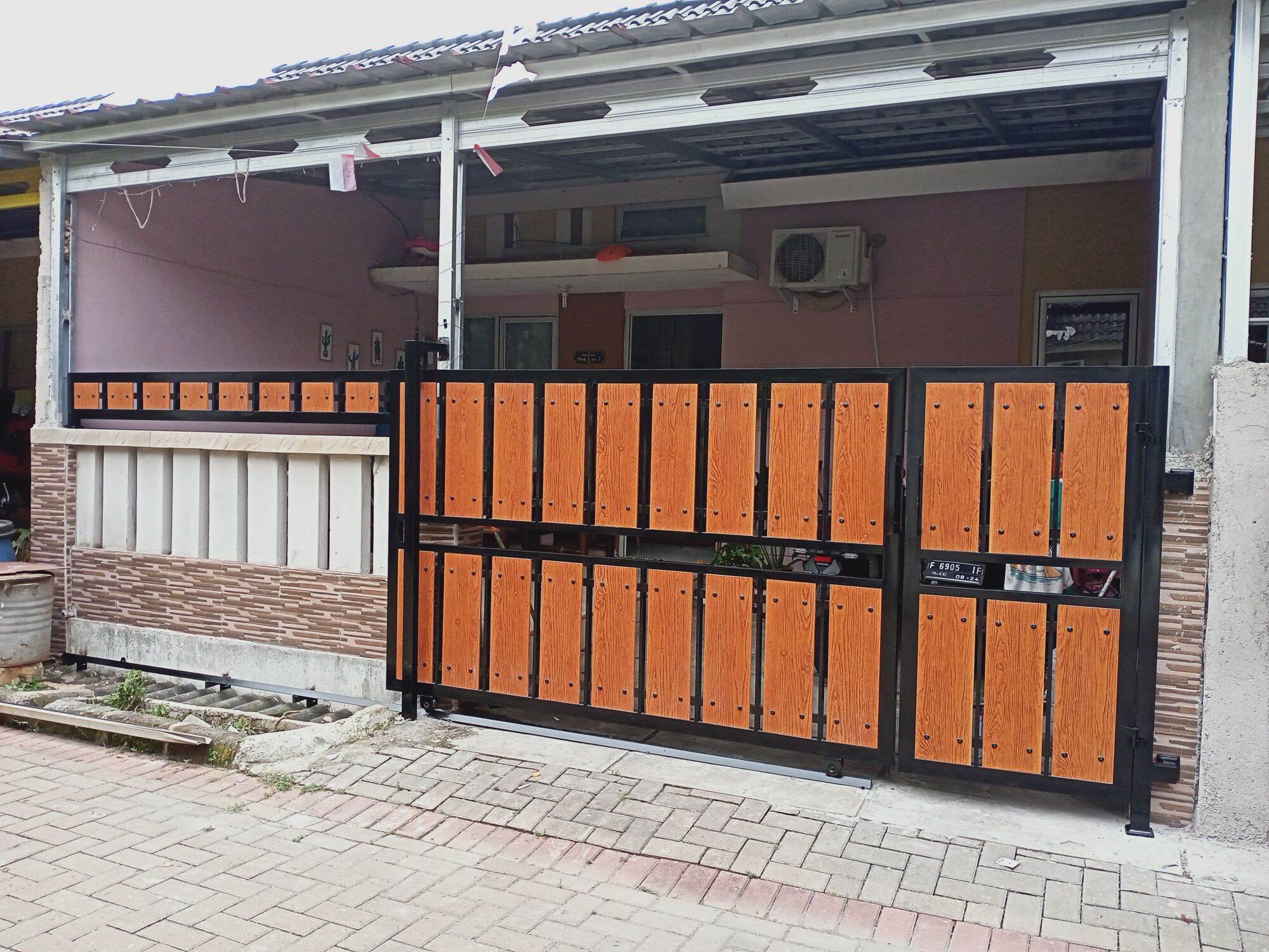 pagar minimalis grc serat yang pintu kecil | Lazada Indonesia