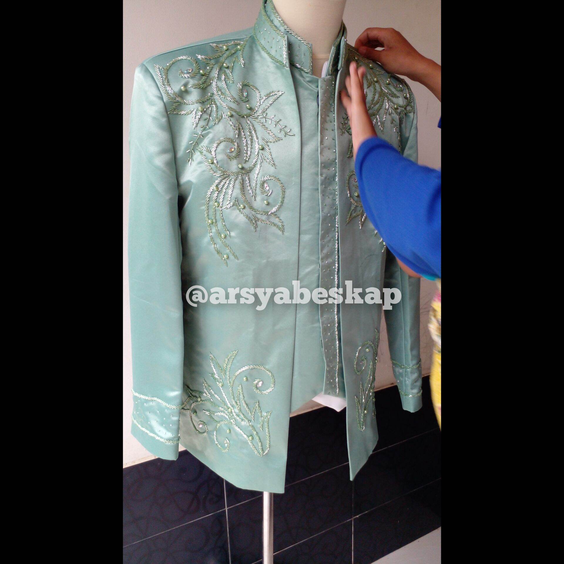 BAJU BESKAP MODERN AB BRIDAL MODEL FLOWER ONE | Lazada Indonesia