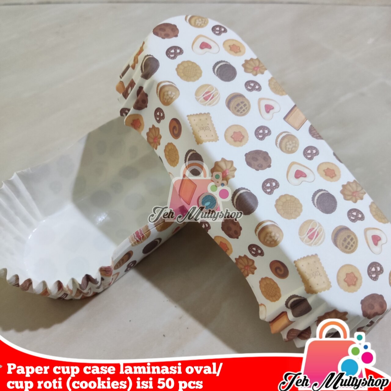 paper cup case laminasi oval/ cup roti (cookies) isi 50 pcs | Lazada ...
