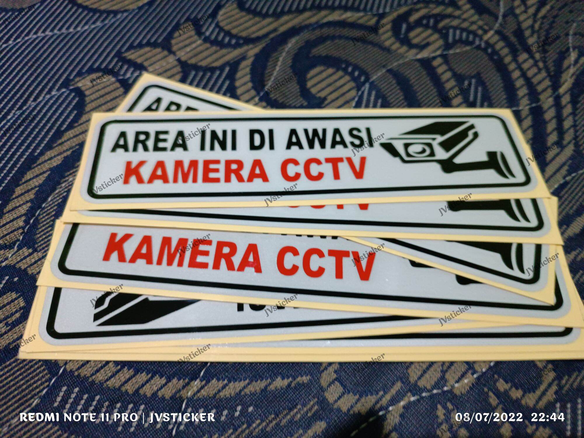sticker area ini di awasi kamera cctv cutting sticker motor | Lazada ...