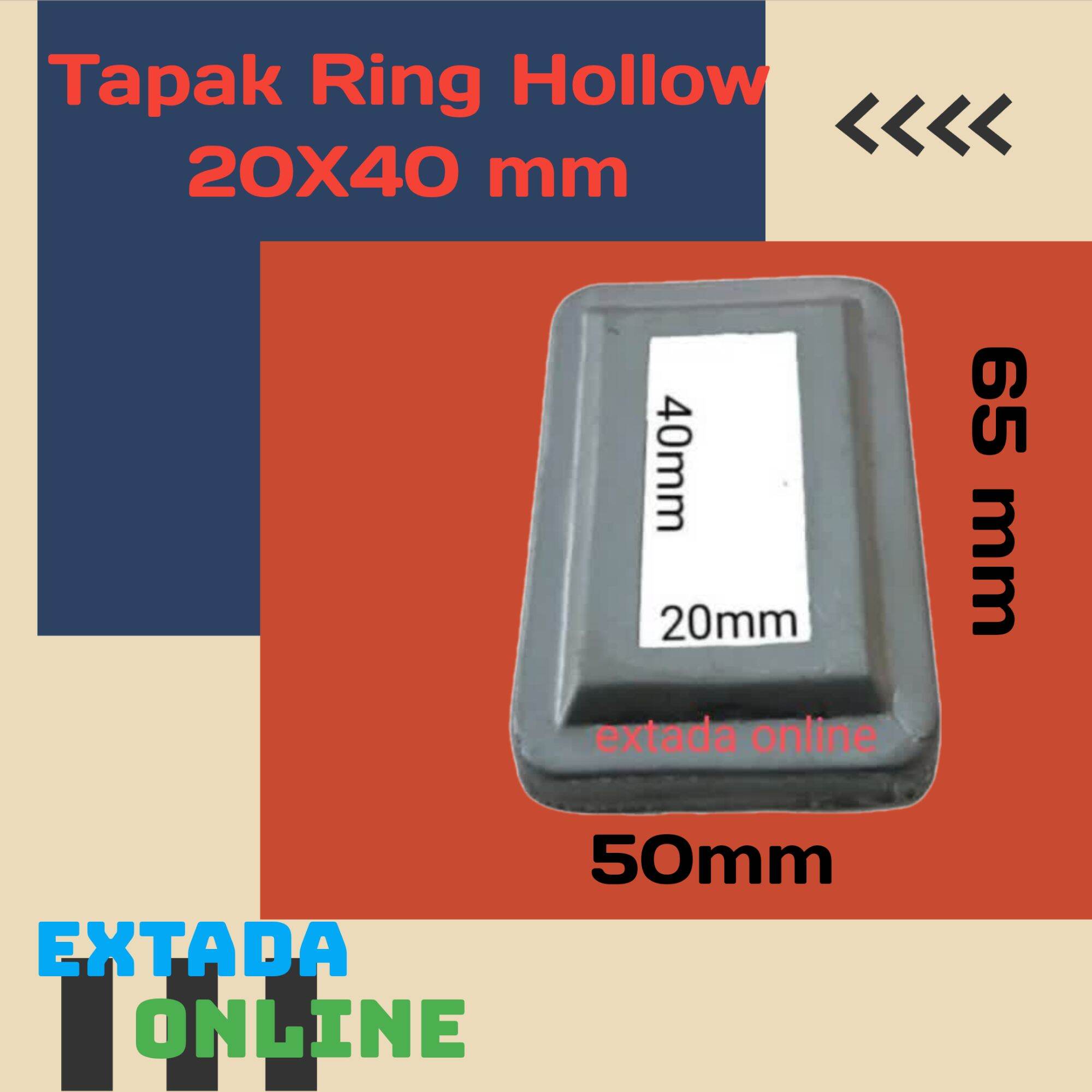 Ring hollow tapak 20X40 tapak asesoris ornamen pagar plat besi | Lazada ...