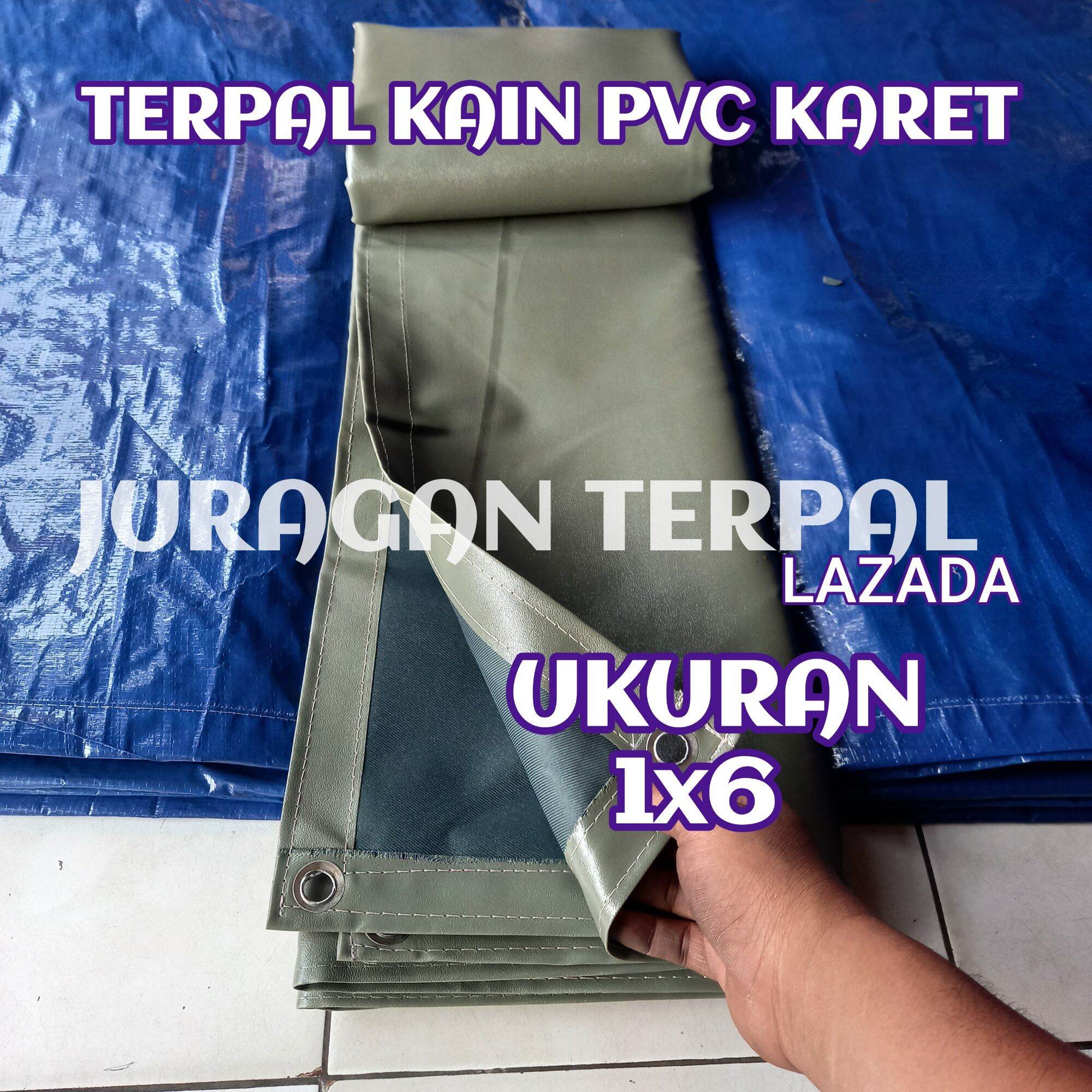 terpal kain cv tentara pvc karet ukuran 1x6 | Lazada Indonesia
